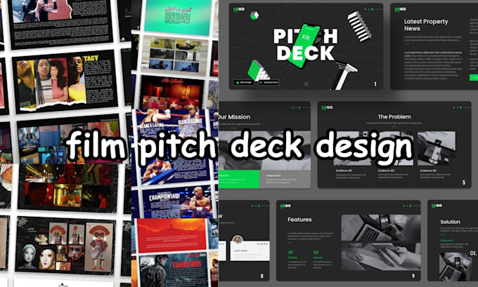 Design del pitch deck del film design del pitch deck della tv mostra ...