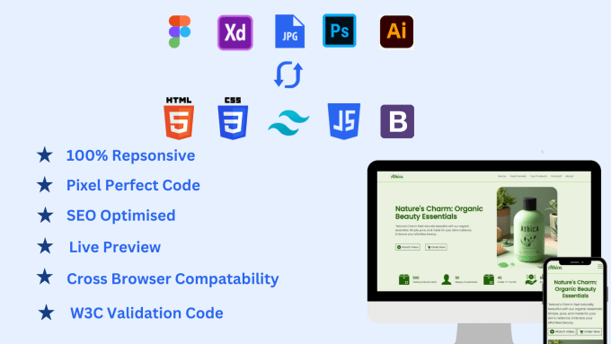 Convert your figma ,psd,xd design to responsive html,css,tailwind ... Convert your figma ,psd,xd design to responsive html,css,tailwind ...