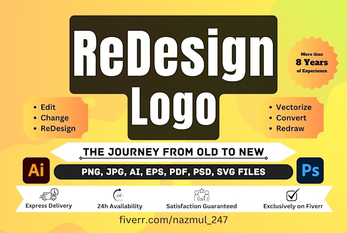 Do redesign, modify, vectorize, redraw or recreate your existing logo ...