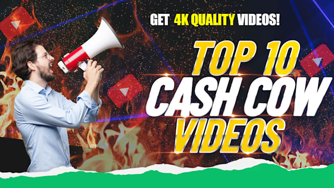Make top 10 videos for cash cow youtube channel with script and voiceover by Stew_studios | Fiverr