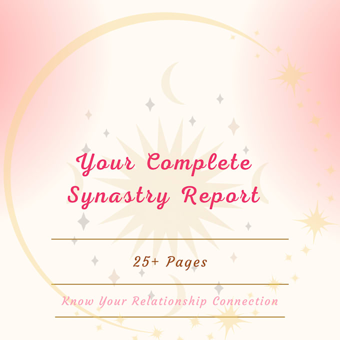 Craft detailed synastry chart compatibility report by Astromuni | Fiverr