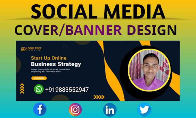 Create facebook cover,linkdin, twitter,youtube banner by Mukulsekh610 ...