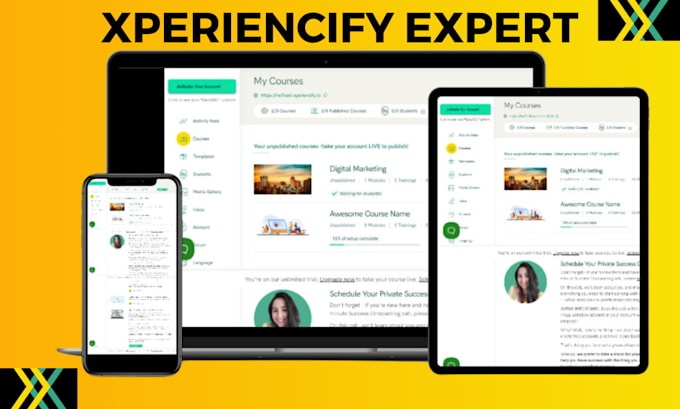 Setup xperiencify online course, consultation, gamification with quick ...