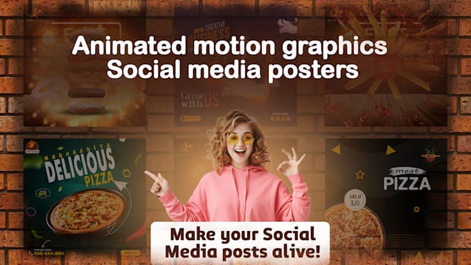 Make animated motion graphics posters for brand video ads by ...