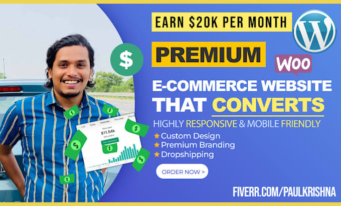 Build Wordpress Ecommerce Website Woocommerce Store By Paulkrishna Fiverr