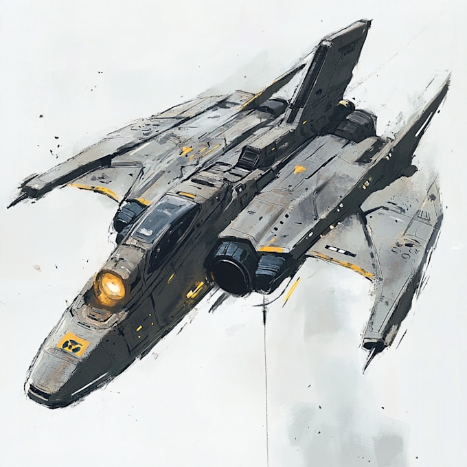 Do spaceship concept art by Prasomp | Fiverr