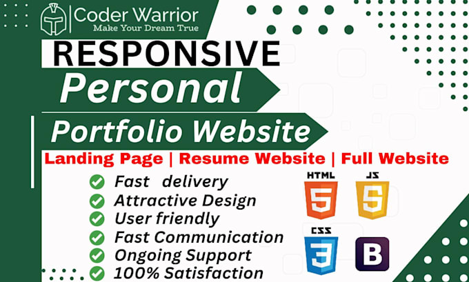 Design responsive personal portfolio website by Coderwarrior01 | Fiverr Design responsive personal portfolio website by Coderwarrior01 | Fiverr