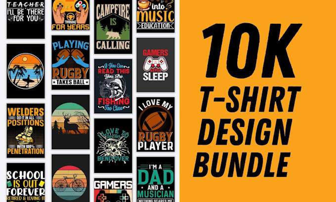 Deliver bulk t shirt design bundle for redbubble or print on demand store by Aman_junaid556 | Fiverr