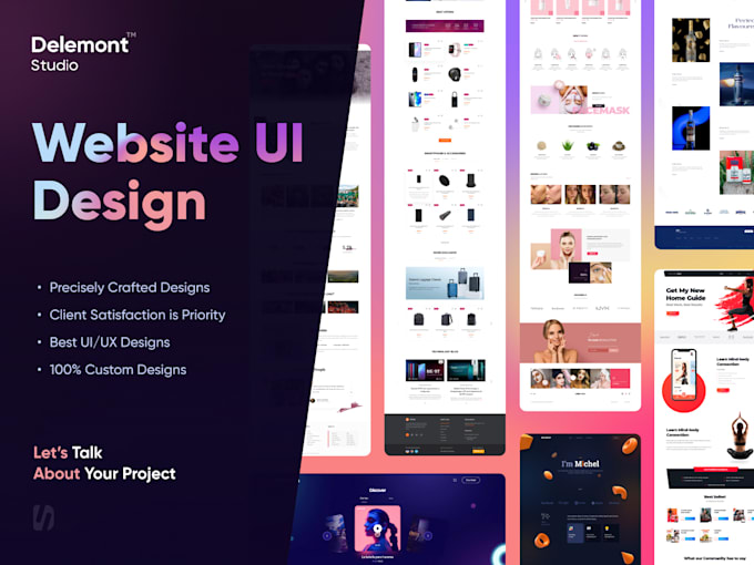 Design a professional, creative, and modern website ui and landing page ...
