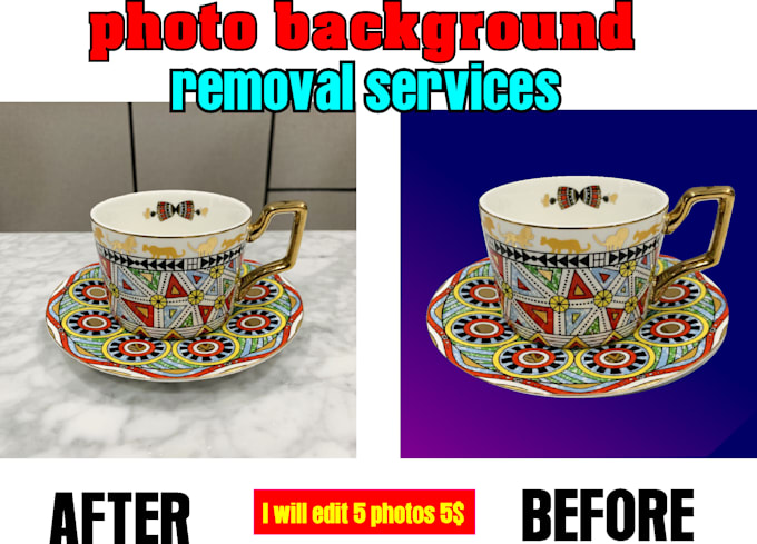 Remove background from photos mug beautiful glass by Nurirepa | Fiverr