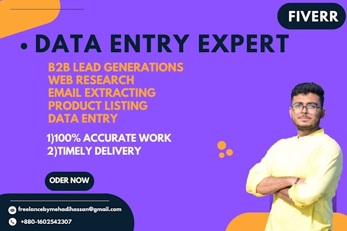 Do b2b lead generation web research and data entry by Rafi_016 | Fiverr