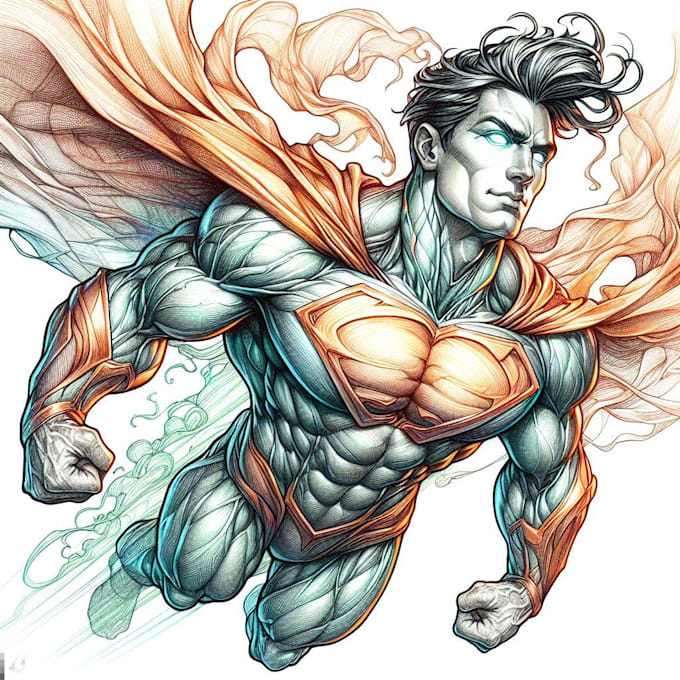 Draw marvel style comic book superhero character by Liaandre | Fiverr