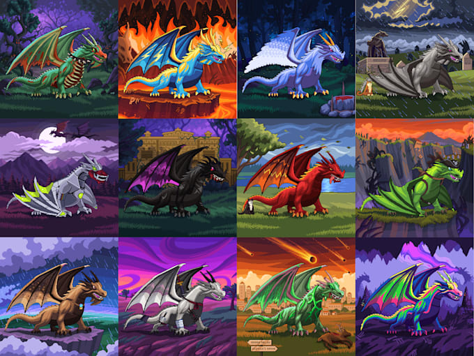 Create an amazing nft pixel art, nft pixel, pixel art nft collection in 24h by Design_levelup ...