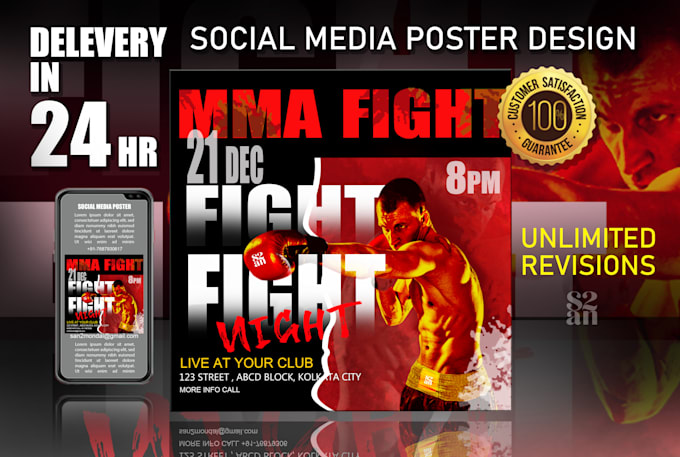 Create best graphic design, social media combat post using photoshop ...