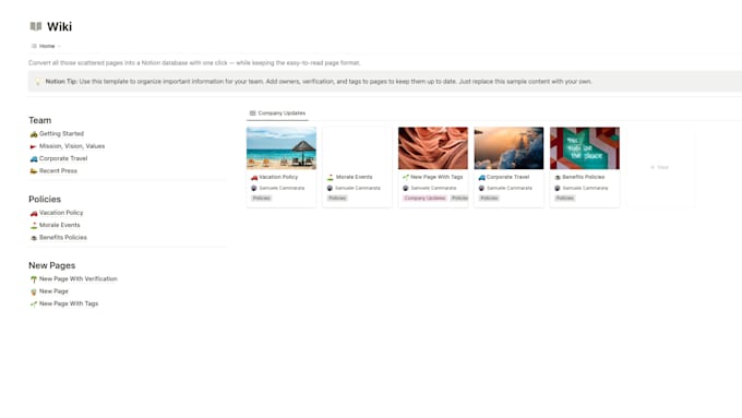 Create a wonderful business workspace using notion by Samuelecc | Fiverr
