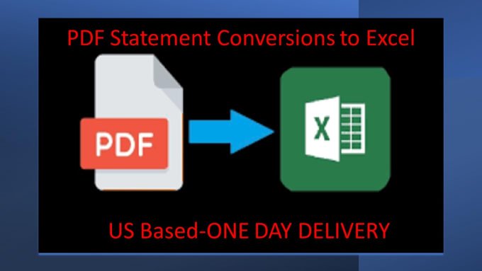 Convert and format your pdfs to excel by Statementconver | Fiverr