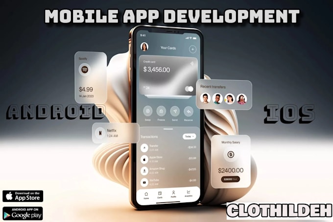 Develop android and ios app, mobile app development, flutter, hybrid, native by Clothildeh2 | Fiverr