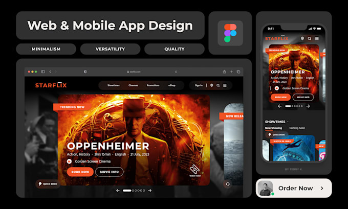 Design a minimalist website or mobile app ui ux design in figma by ...
