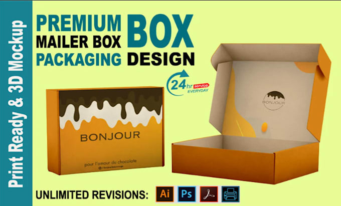 Create product packaging design, box design, mailer box, shipping box ...