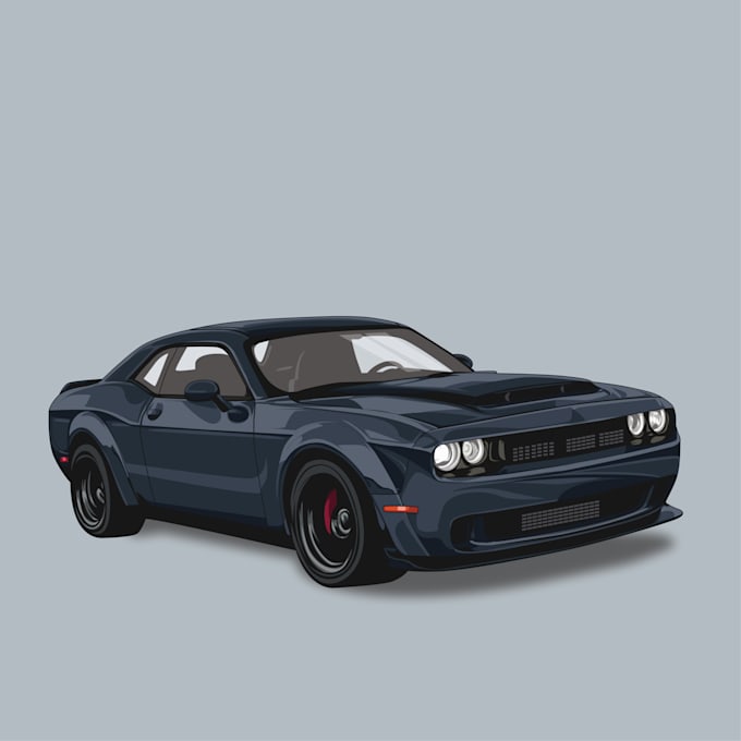 Make your car an amazing vector illustration art by Renvectfiverr | Fiverr