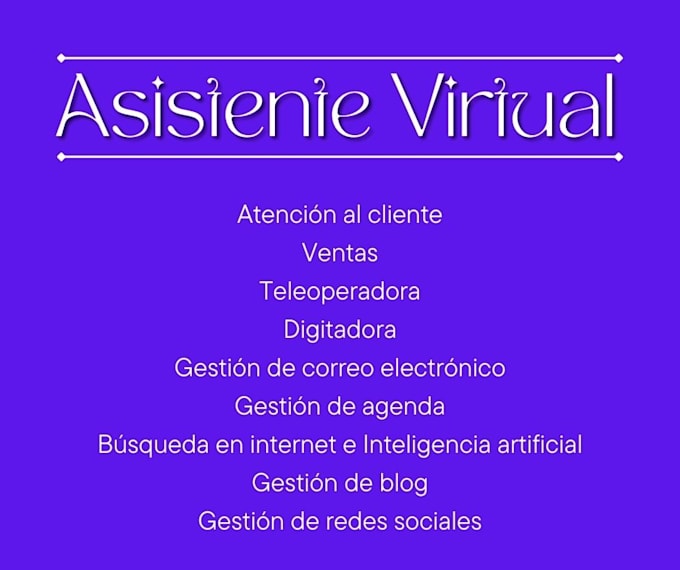 Seré tu mejor asistente virtual by Nerviskatielys | Fiverr