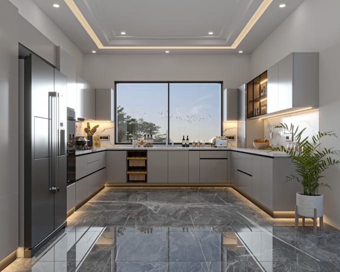 Design your kitchen with realistic renders by Laibakhan653 | Fiverr