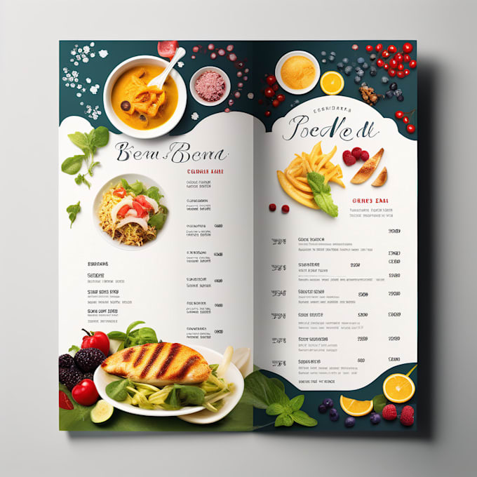 Do an amazing menu design, food menu, restaurant menu design by ...
