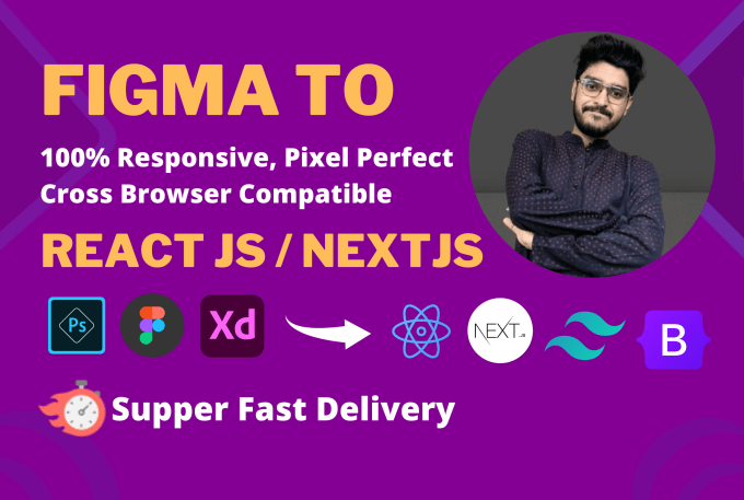 Develop Your React Front End Figma To Next Js Or React Js By Mehedih