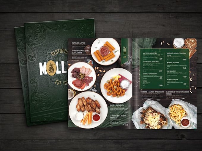 Make premium and flyer menu card for restaurant ,bar,cafe by Media ...
