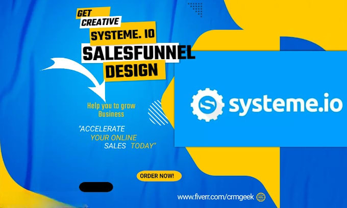 Design systeme io landing page, salesfunnel and website by Crmgeek | Fiverr