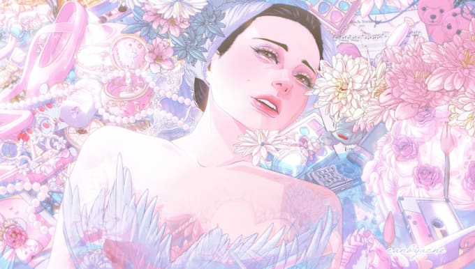 Design amazing lofi and vaporwave anime artworks for you by Candyacne ...