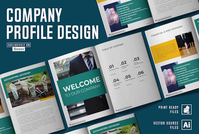 Design company profile, annual report and company proposals print ready ...
