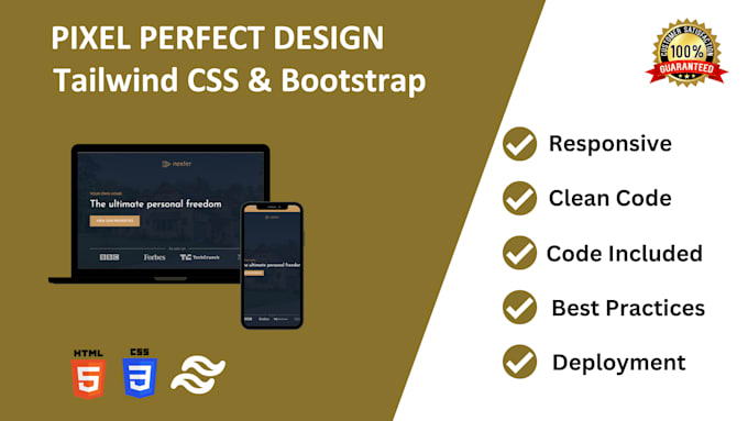 Create responsive website with bootstrap and tailwind by Faisaldev10 ...