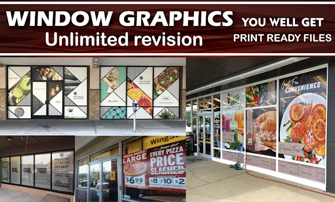 Design creative decal storefronts, shopfront sign and window graphics ...