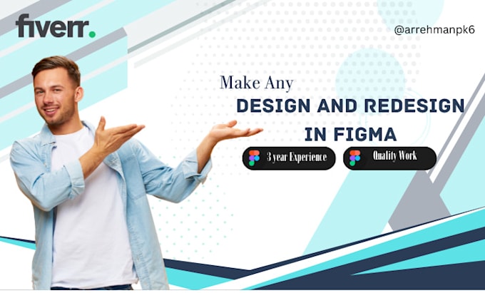 Make any unique design and redesign in figma by Arrehmanpk | Fiverr