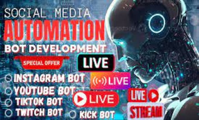 Erstellen sie einen tiktok-bot, einen youtube-bot, einen instagram-api ... Erstellen sie einen tiktok-bot, einen youtube-bot, einen instagram-api ...