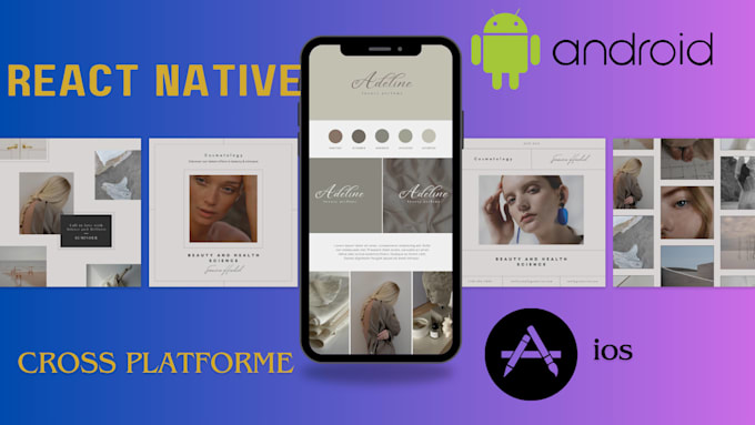 Develop android, ios and web application by using react native by ...