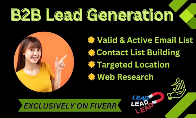 Do b2b lead generation, linkedin lead generation for any business by Beautyakterseo | Fiverr