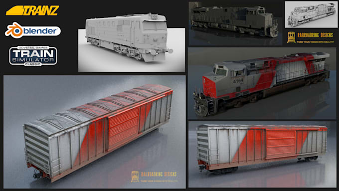 Design a professional 3d addon for trainz or train simulator by Mohamed ...