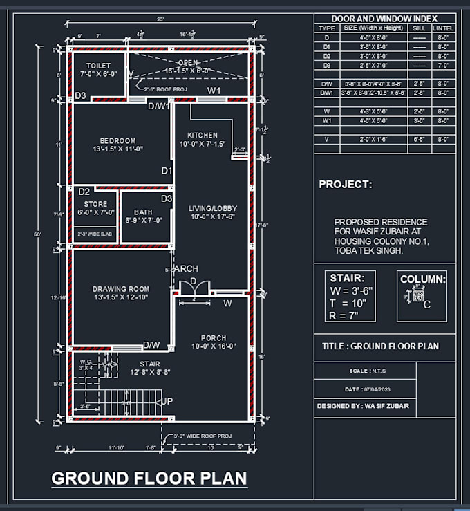 Make innovative architectural designs in autocad by Wasifzubair101 | Fiverr