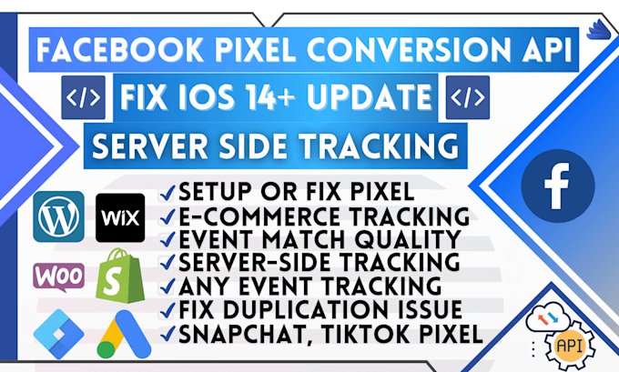 Setup or fix facebook pixel, conversion api, server side tracking by Tracking_xpert | Fiverr