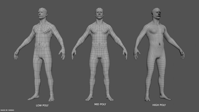 Retopologize your 3d characters by Rimwo_23 | Fiverr