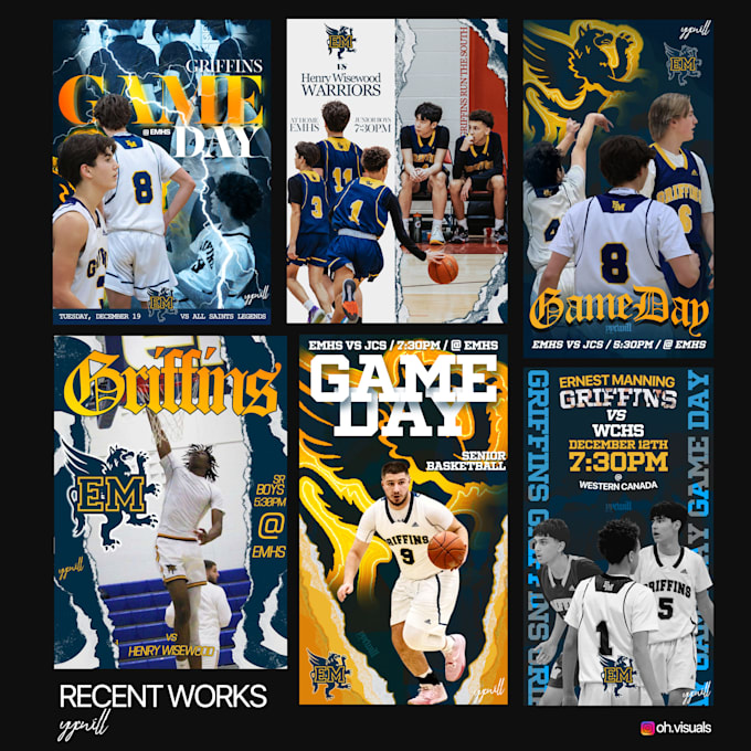 Create gameday, college offers and commitment posters by Oakhoops | Fiverr