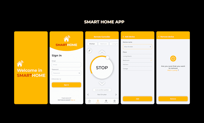 Create smart home app interface by Ewelina_n | Fiverr
