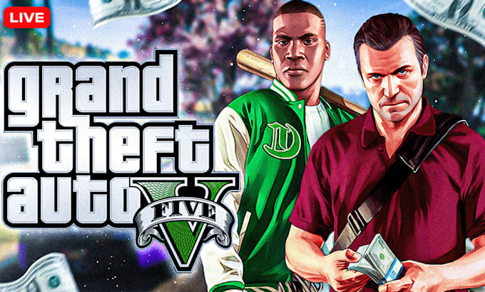 Create a captivating gta 5 youtube gaming thumbnail by Snixxy_00 | Fiverr
