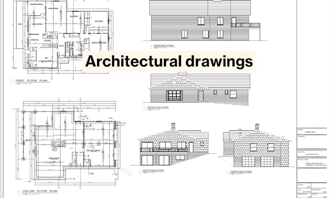 Draft architectural floor plans, elevations and sections in autocad by ...
