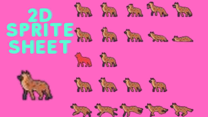 Draw animal sprites or creature sprites,ocs ,sprite animation by ...