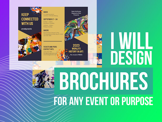 Make beautiful brochures for your events by Frameworkarts | Fiverr