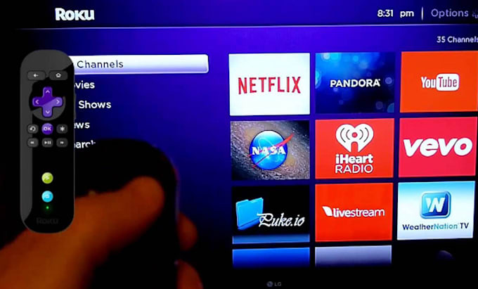 Configurar la aplicación roku, roku sdk, roku tv, canal roku y canal twitch