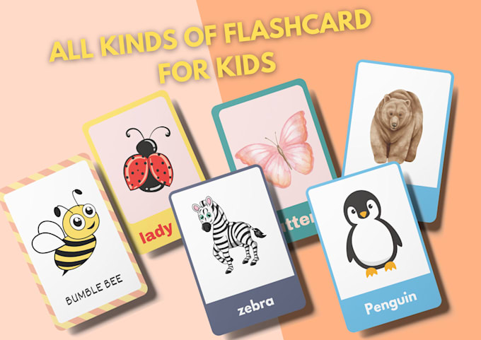 Design interactive printable flashcards for small children by Royal ...